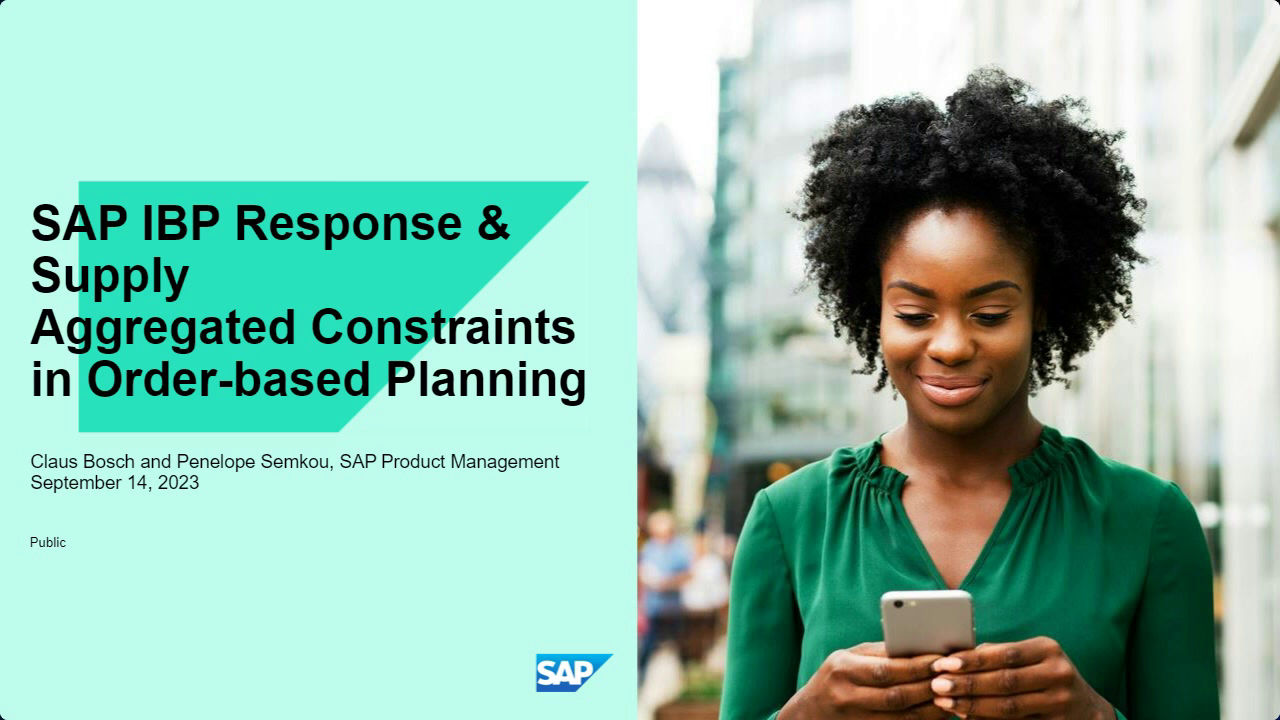 SAP IBP Aggregated Constraints in Order-based Planning