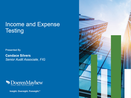 Income and Expense Testing