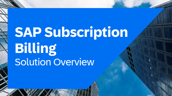 Intro to SAP Subscription Billing
