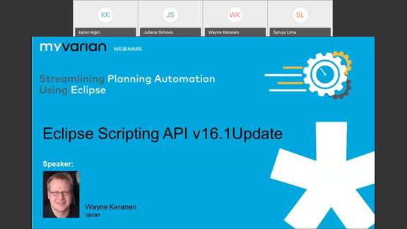 MyVarian webinar Planning Automation #1 Eclipse v16.1 Scripting ...
